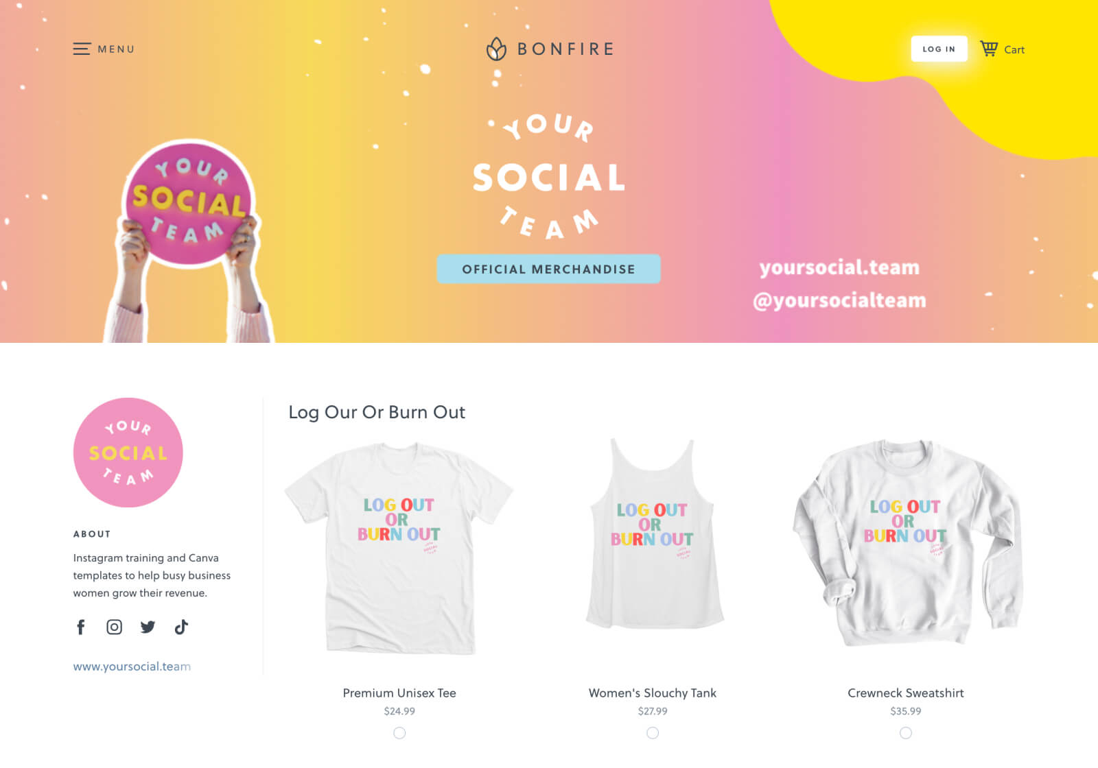 A Custom Merch Platform for the Worlds Top Creators | Bonfire